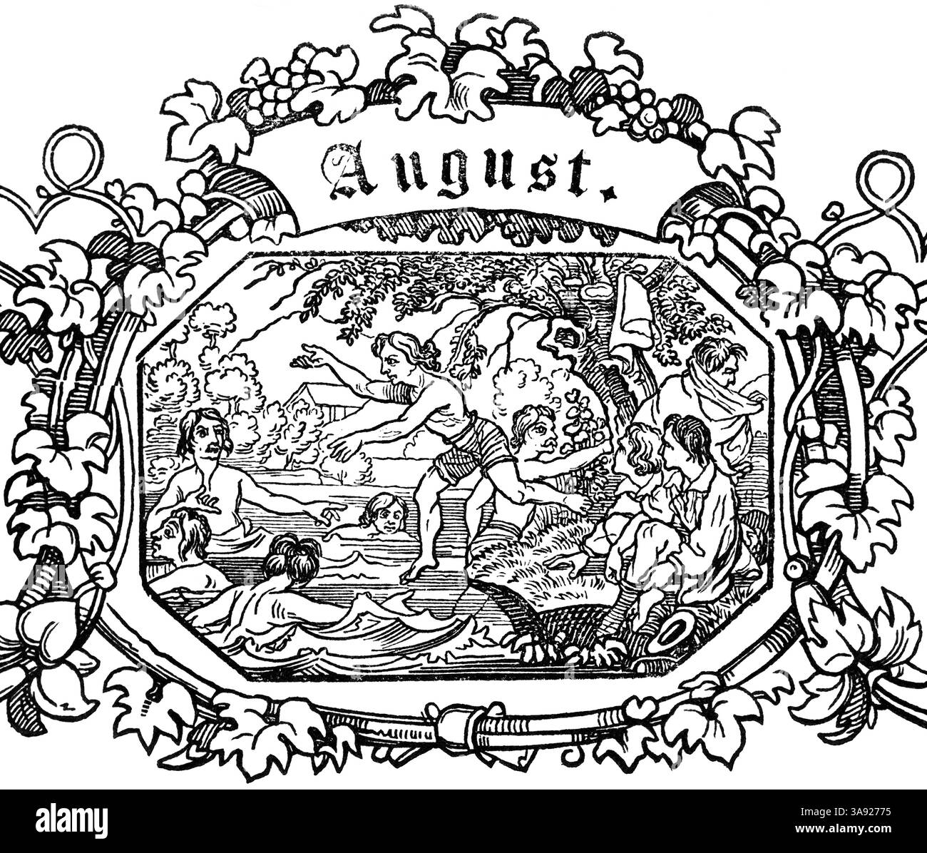 Bathing calendar Cut Out Stock Images & Pictures - Alamy