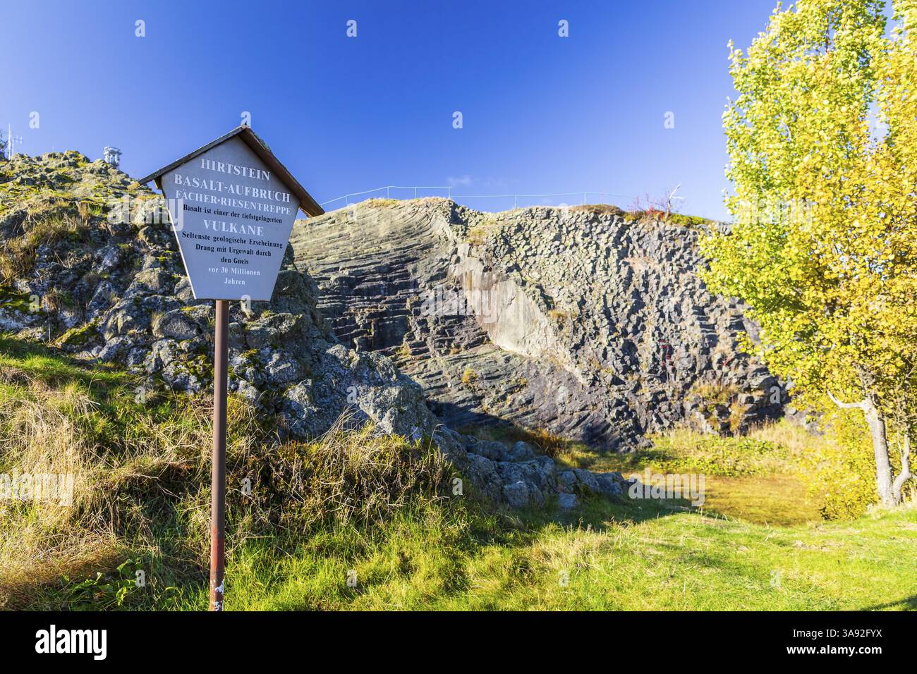 Exposed basalt columns from volcanic times, here the so-called giant ...