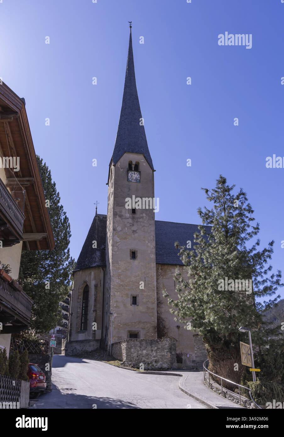 Bad Gastein, town, recreation, thermal baths, church Stock Photo - Alamy