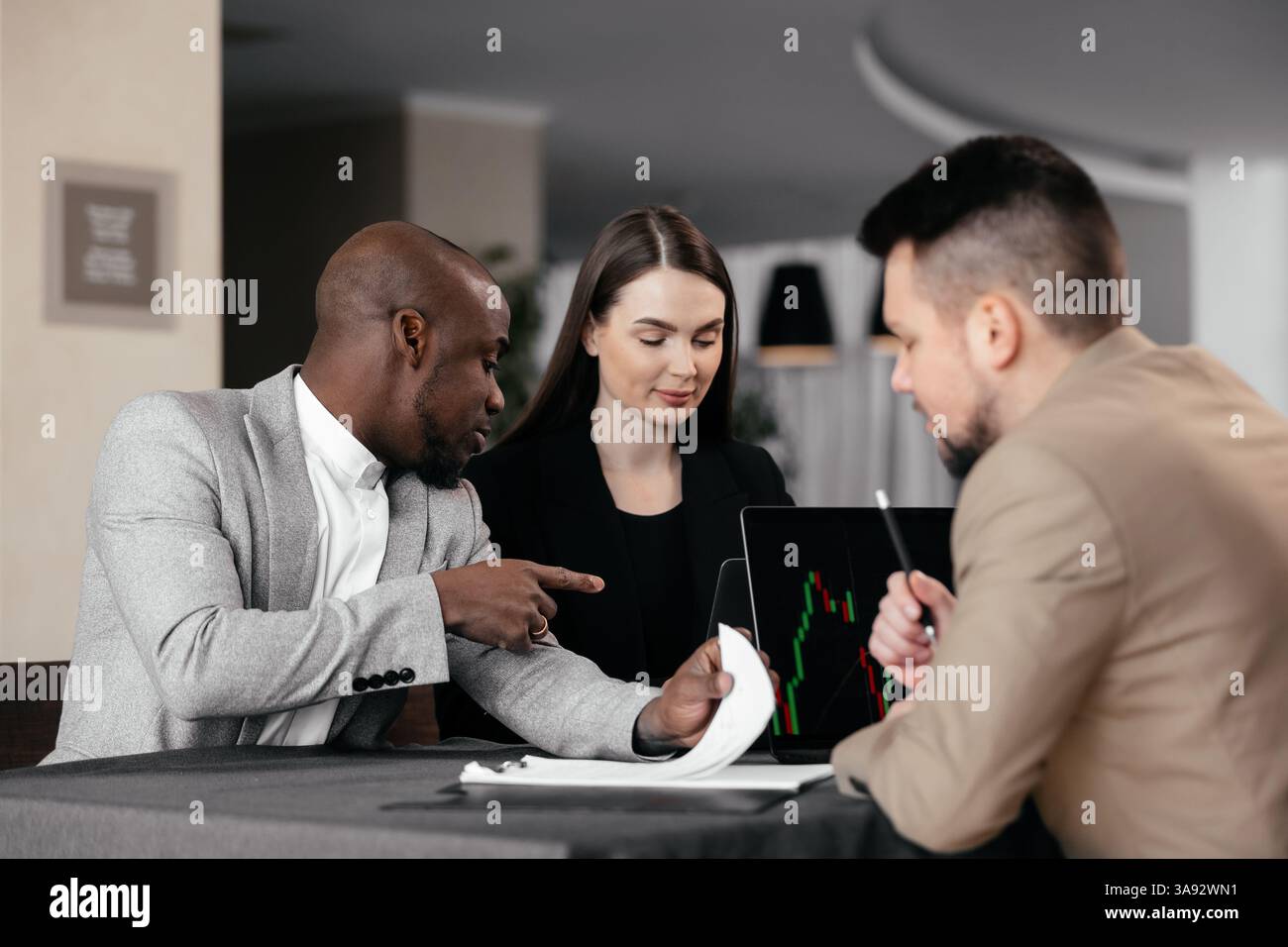 Meeting, collaboration and multiracial business people in discussion ...