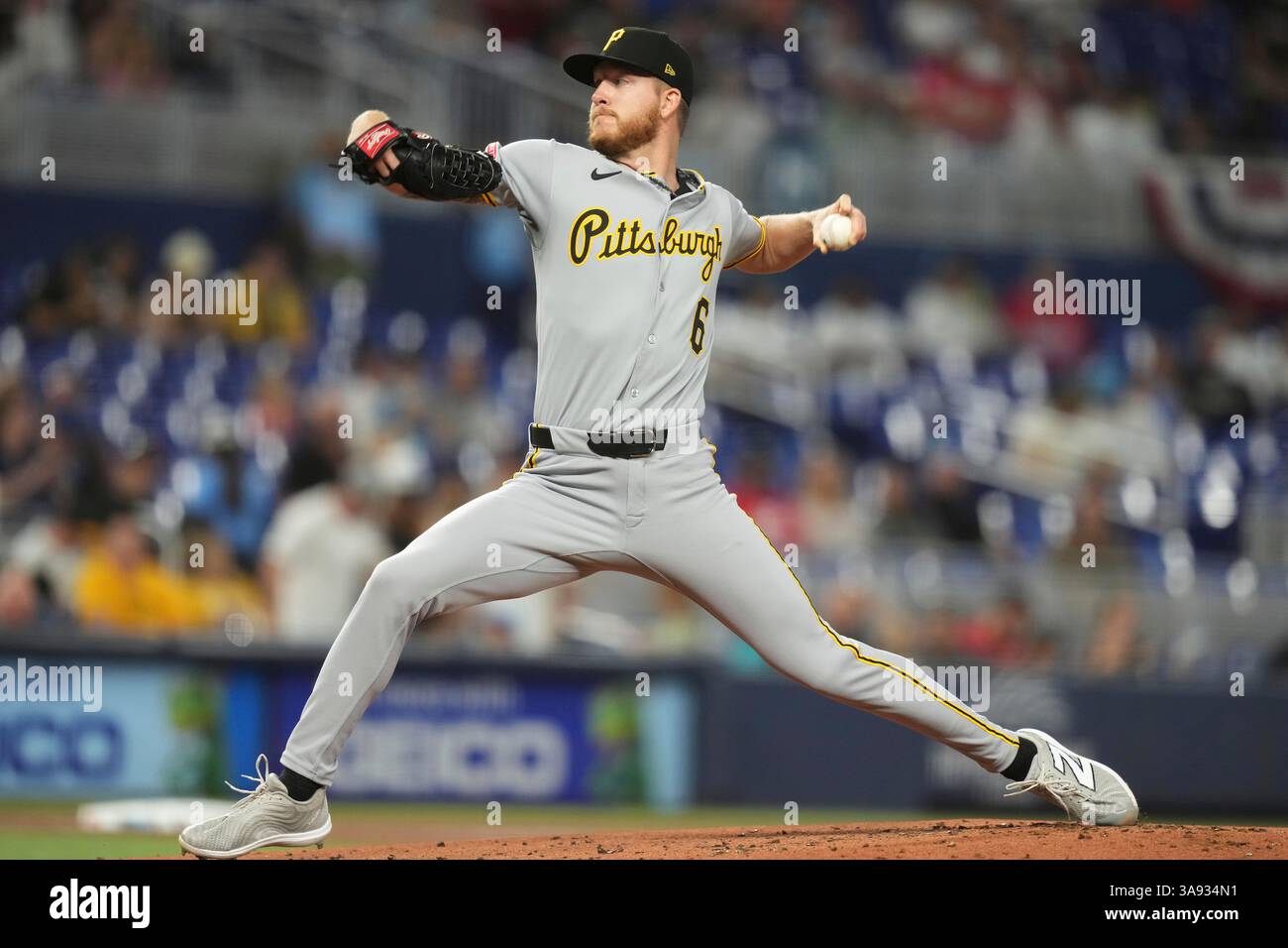 Pittsburgh Pirates starting pitcher Bailey Falter throws during the ...