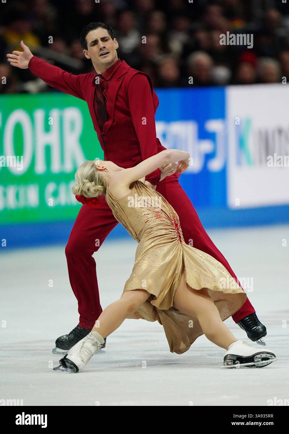 Boston, United States. 29th Mar, 2025. Piper Gilles and Paul Poirier of ...