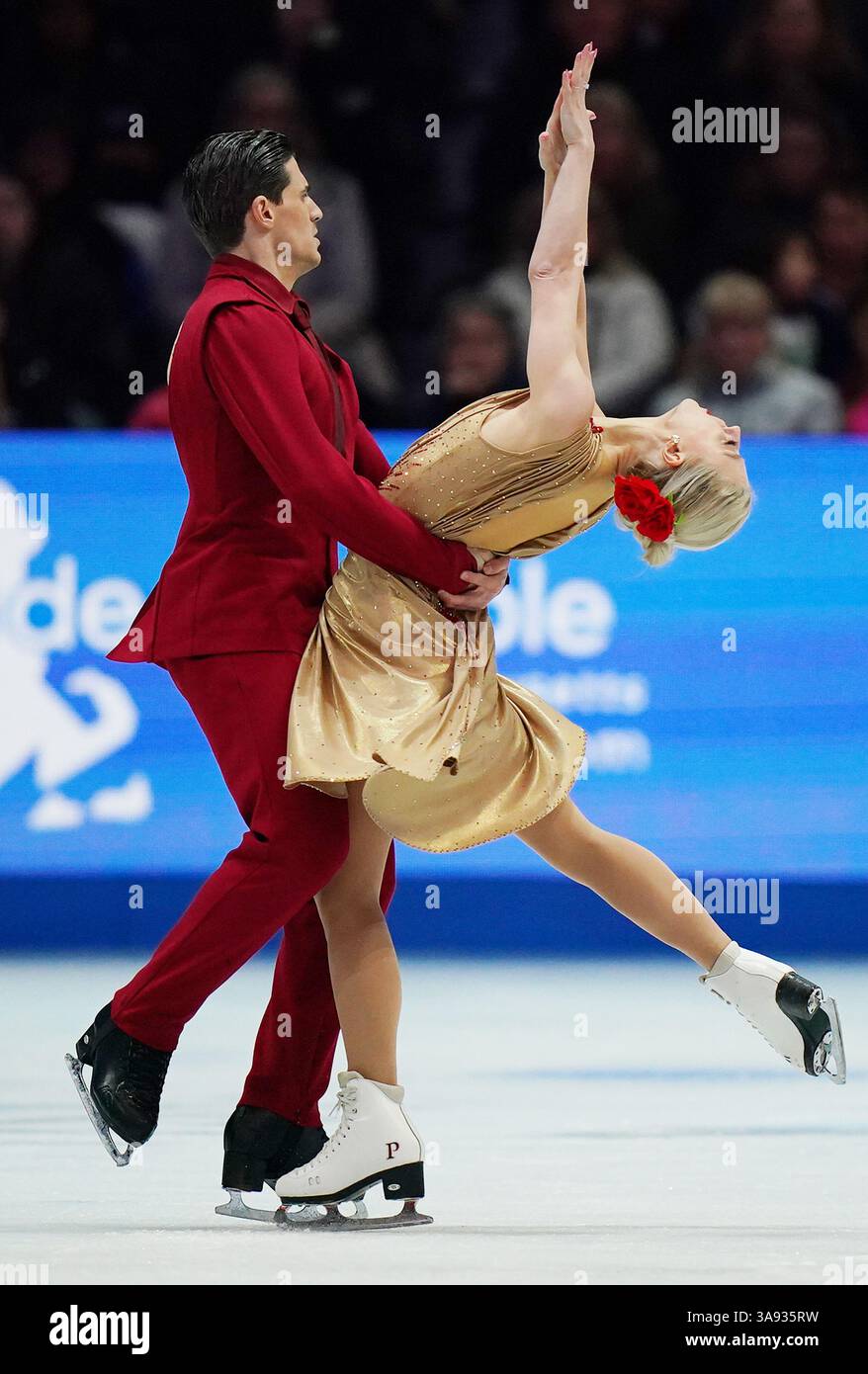 Boston, United States. 29th Mar, 2025. Piper Gilles and Paul Poirier of ...