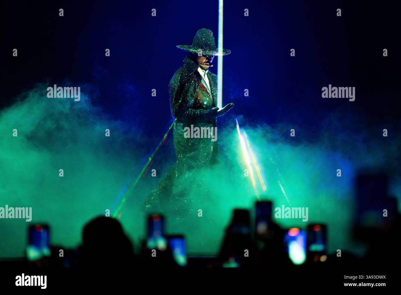 Usher performs on stage at the O2 Arena in London, Saturday, March 29 ...