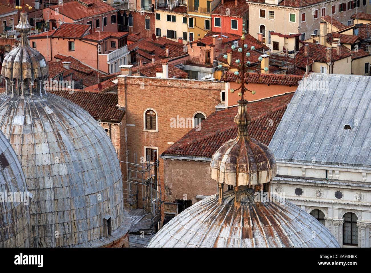 Aerial view on the roofs and domes of Venice, Italy Stock Photo - Alamy