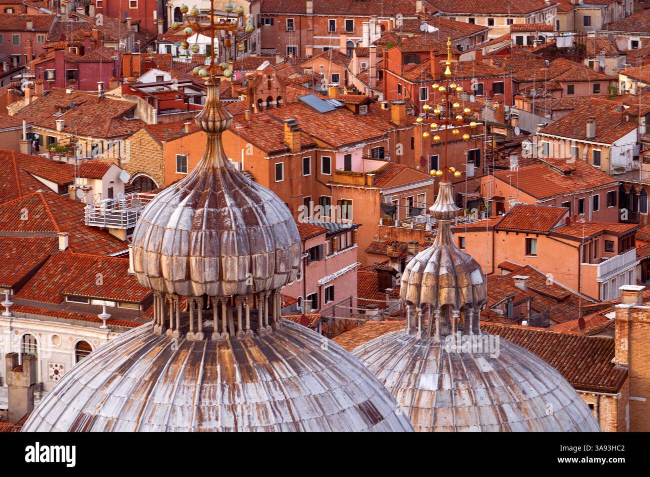 Aerial view on the roofs and domes of Venice, Italy Stock Photo - Alamy