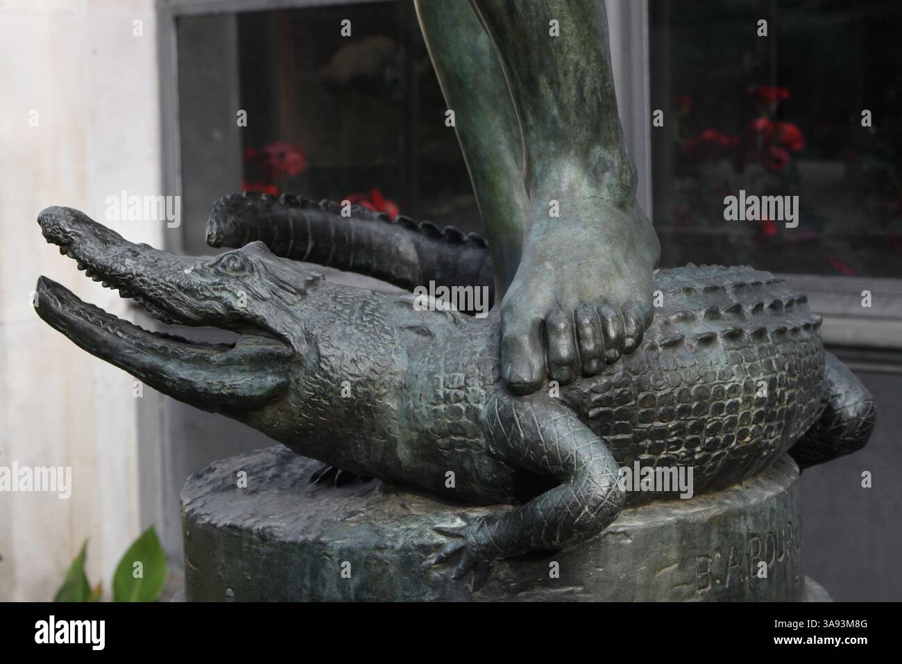 June 22, 2010 - Paris, France - Detail of the statue called Le Chasseur ...