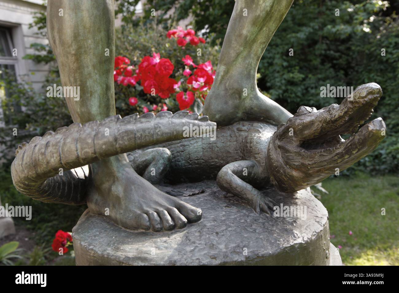 June 22, 2010 - Paris, France - Detail of the statue called Le Chasseur ...