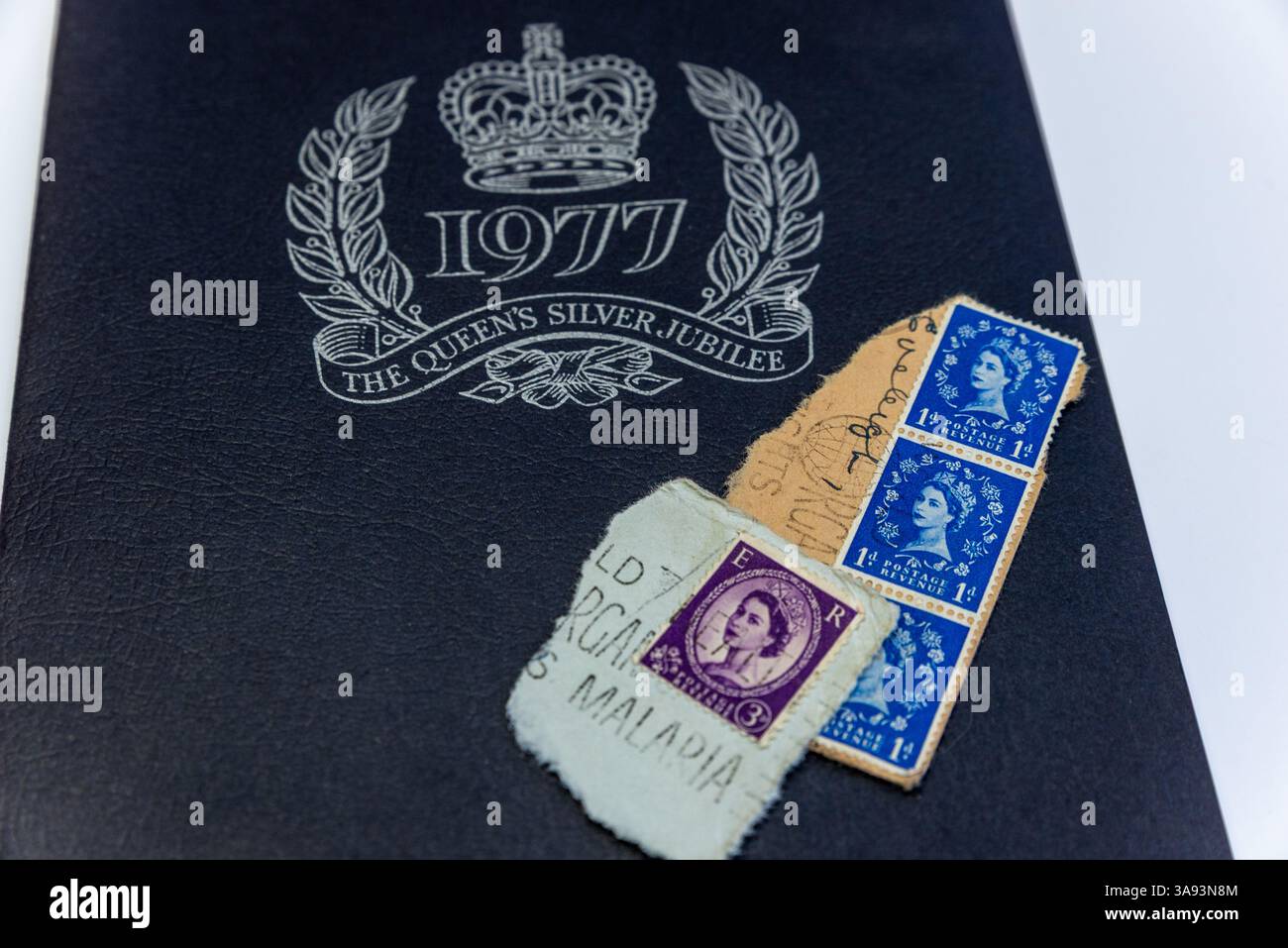 The Queen's Silver Jubilee 1977 commemoration stamp collection in presentation booklet, with ...