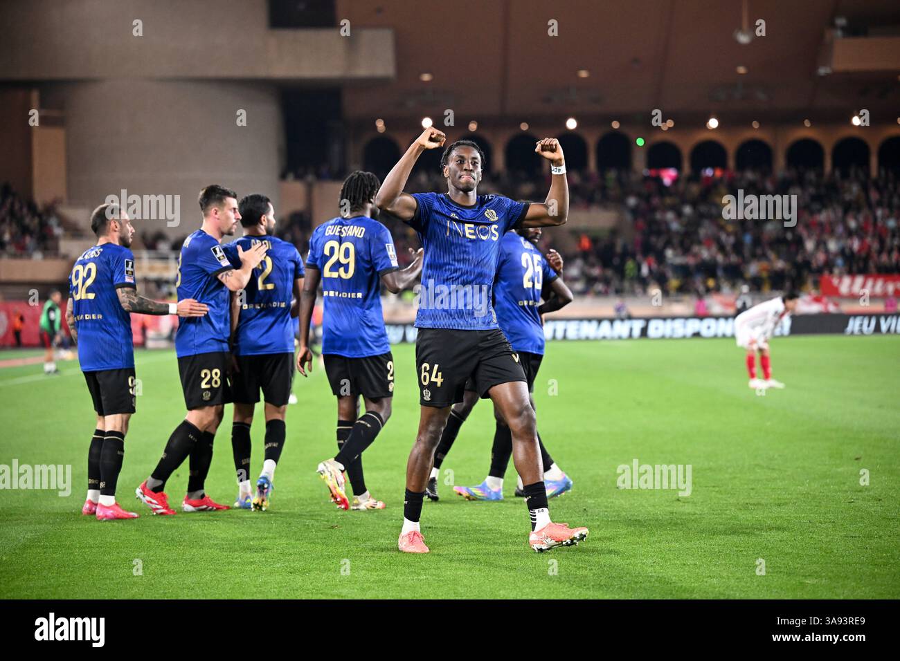 64 Moise BOMBITO (ogcn) during the Ligue 1 match between Monaco and ...
