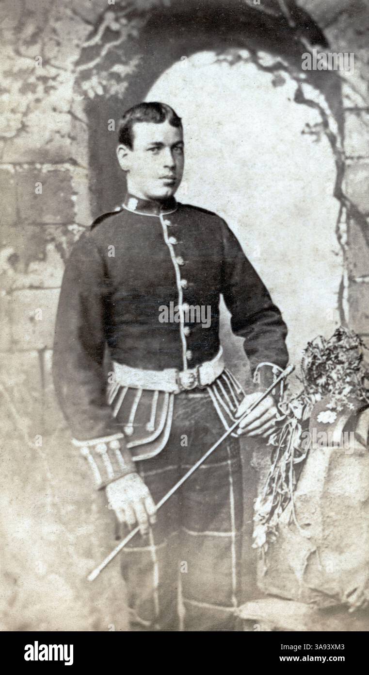 A young WW1 Highland Light Infantryman in Rutherglen, Scotland Stock ...
