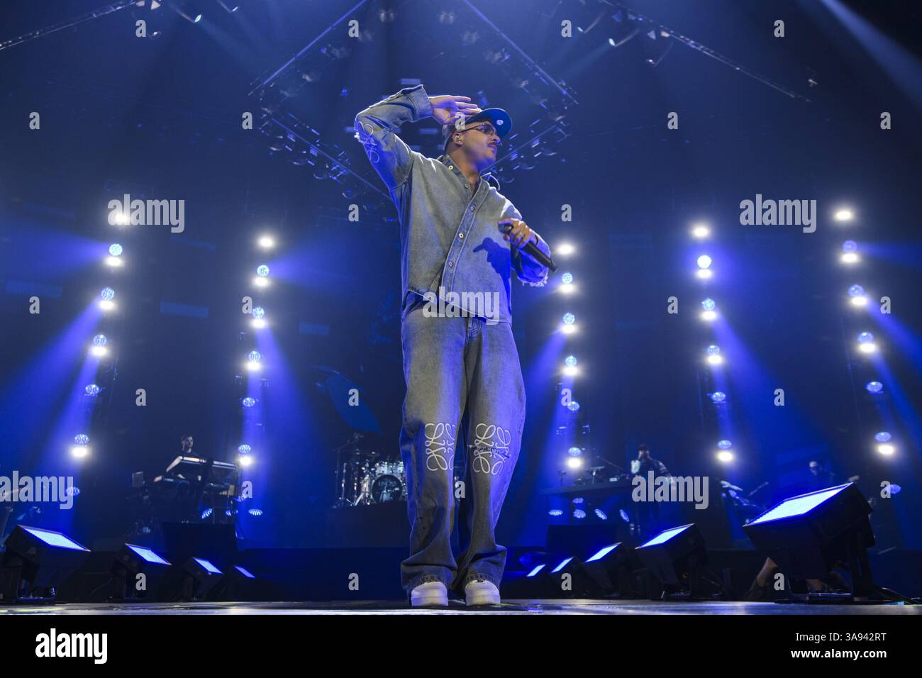 Rome, Italy. 29th Mar, 2025. Geolier - real name Emanuele Palumbo- performs during the live on ...