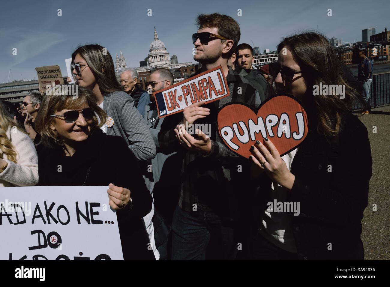 Serbian Memorial Rally in London Serbian expatriates and supporters ...