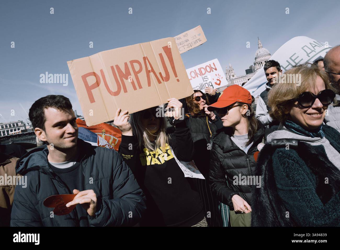 Serbian Memorial Rally in London Serbian expatriates and supporters ...