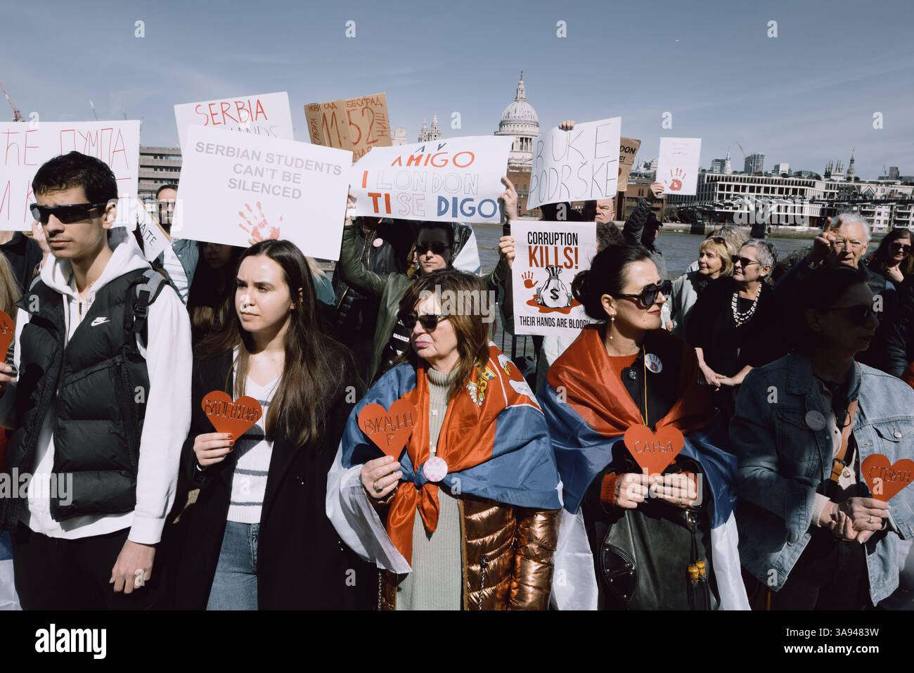 Serbian Memorial Rally in London Serbian expatriates and supporters ...
