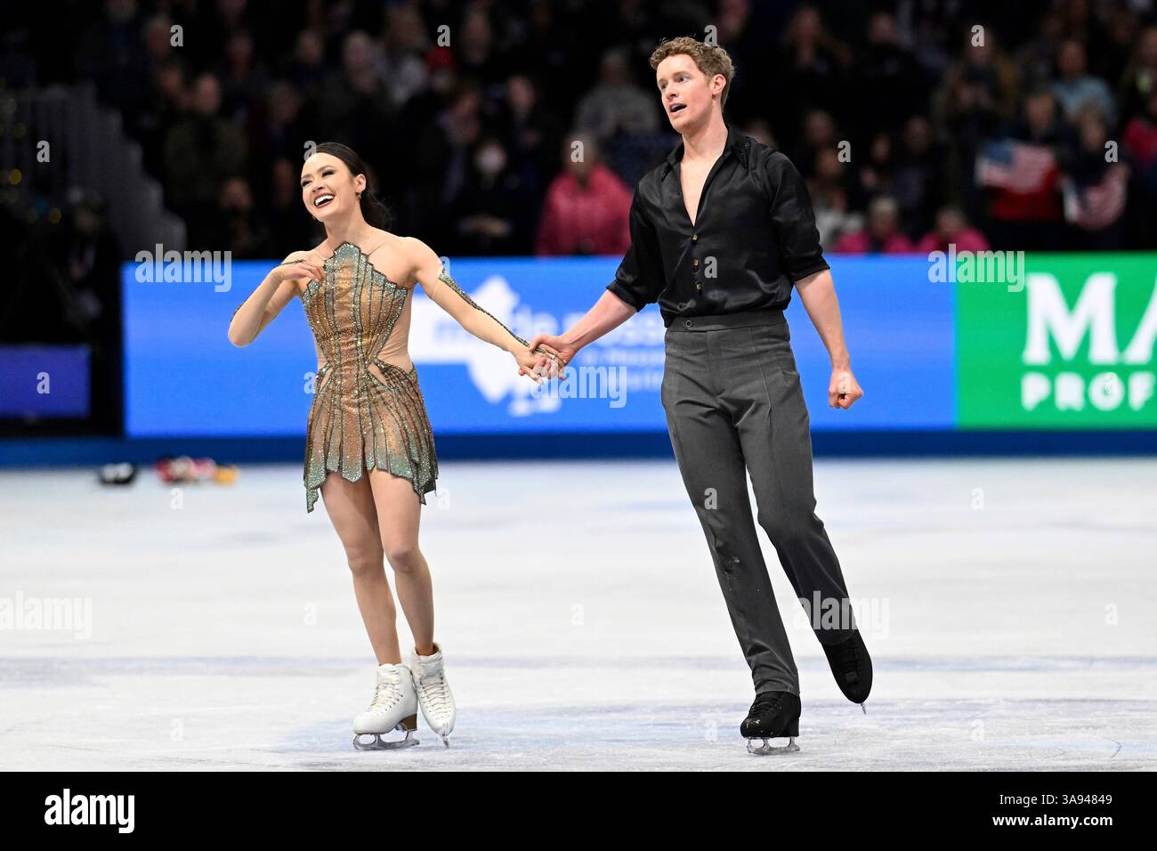 March 29, 2025, Boston, Mass: Madison Chock and Evan Bates of the ...
