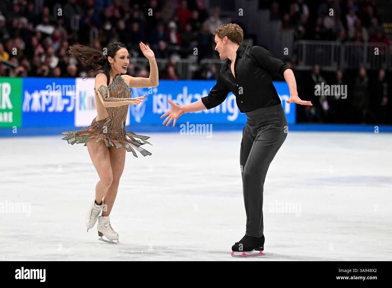 March 29, 2025, Boston, Mass: Madison Chock and Evan Bates of the ...