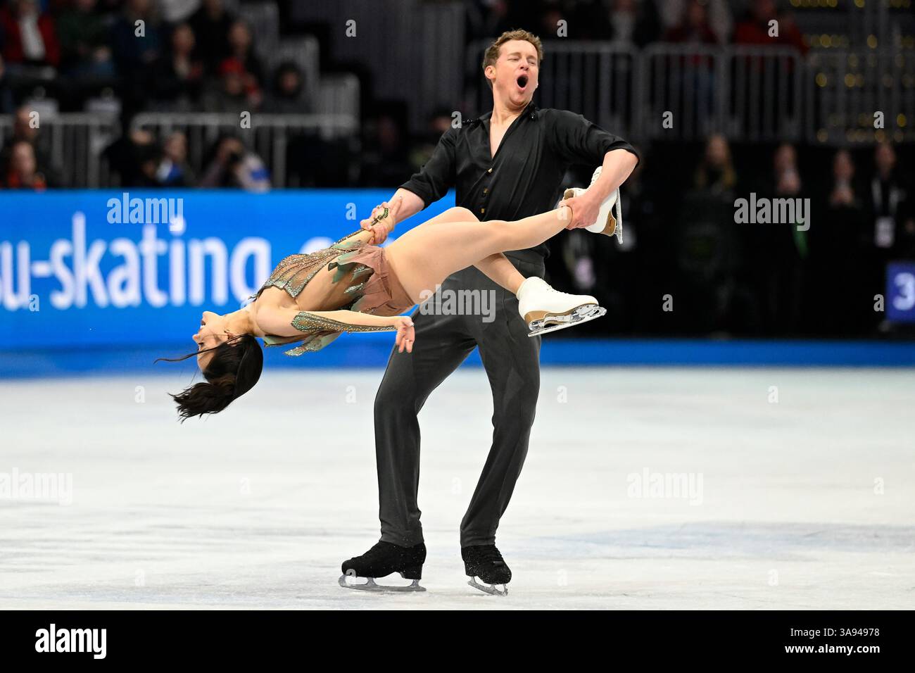 Boston, Mass. 29th Mar, 2025. Madison Chock and Evan Bates of the ...