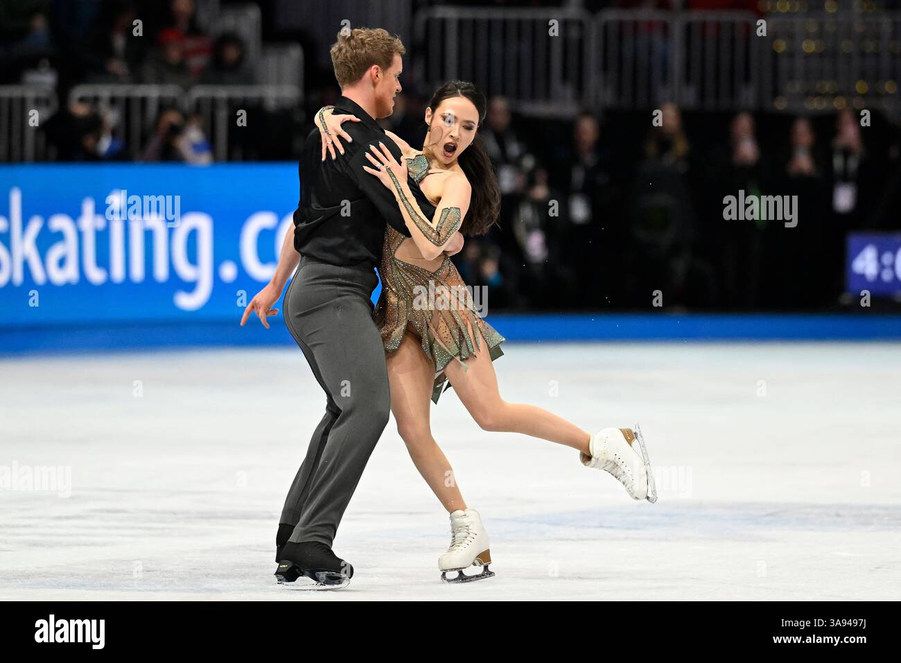 Boston, Mass. 29th Mar, 2025. Madison Chock and Evan Bates of the ...