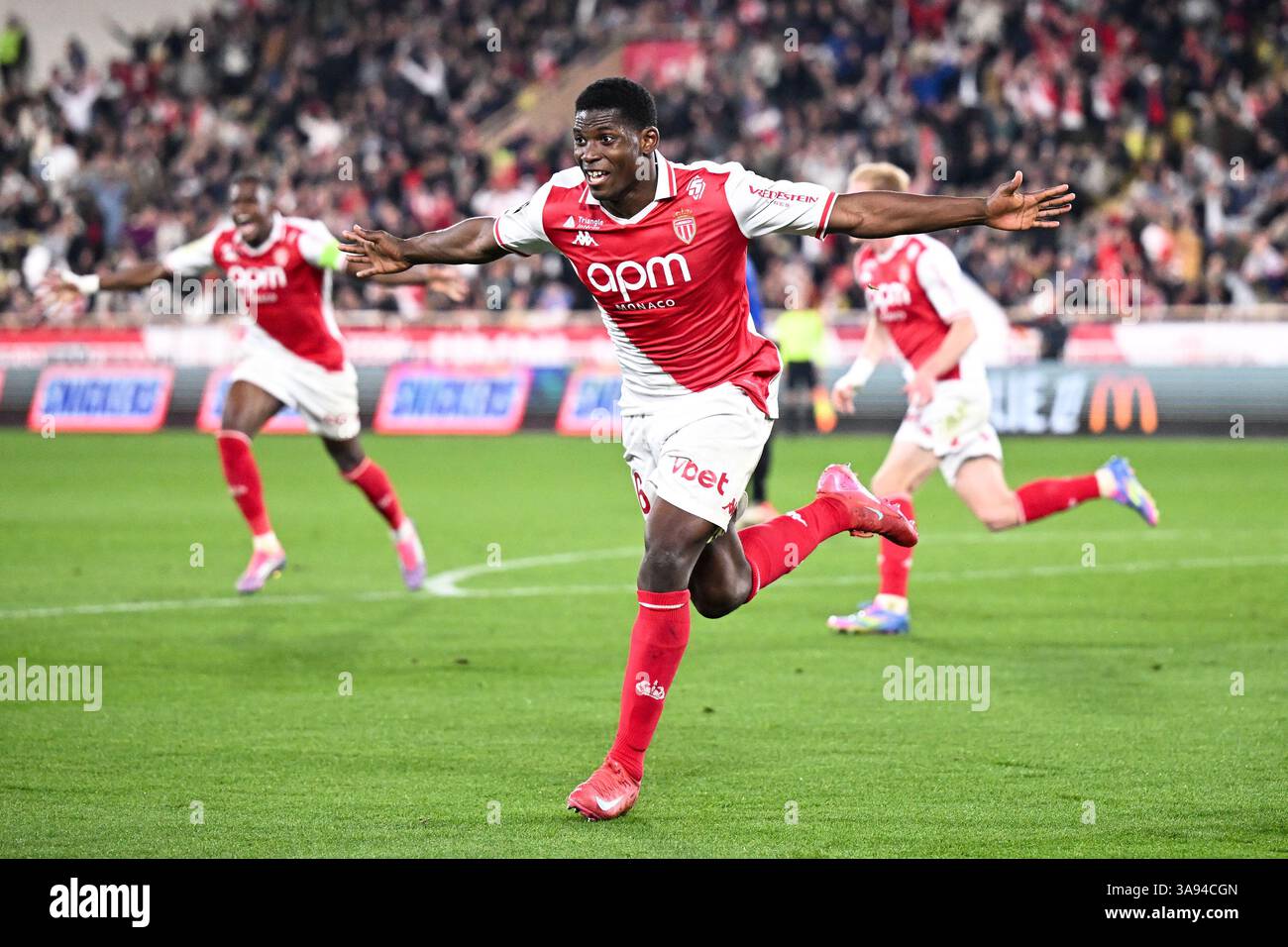 36 Breel EMBOLO (asm) during the Ligue 1 match between Monaco and Nice ...