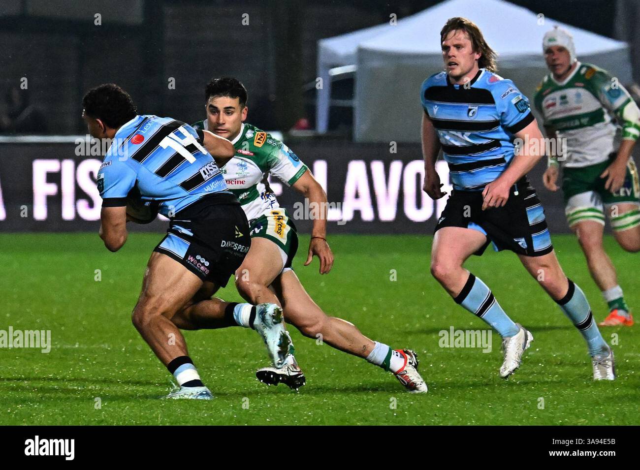Treviso, Italy. 29th Mar, 2025. Gabe Hamer Webb ( Cardiff Rugby ...