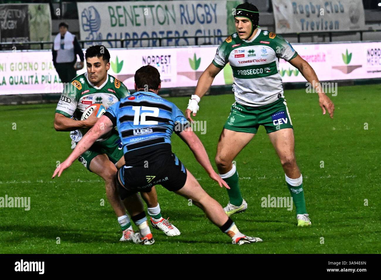 Treviso, Italy. 29th Mar, 2025. Tomas Albornoz ( Benetton Rugby ...