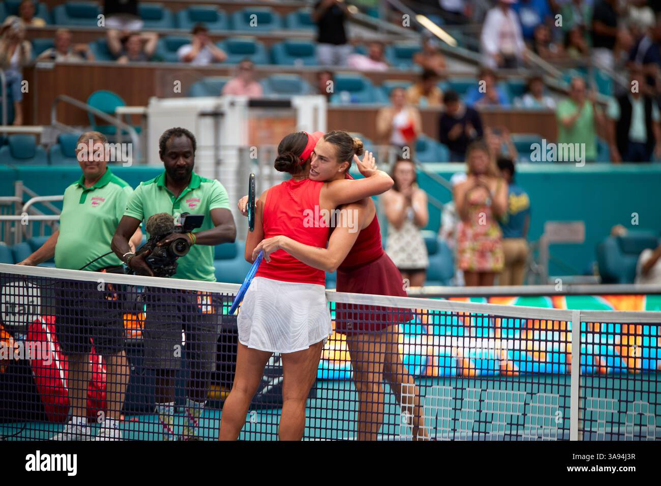 Miami Gardens, FL, USA. 29th March 2025. Arina Sabalenka vs Jessica Pegula (USA) during the ...