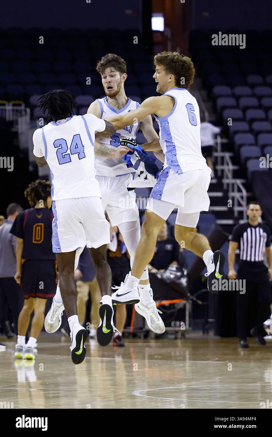 EVANSVILLE, IN - MARCH 29: Nova Southeastern Sharks forward Ryker ...