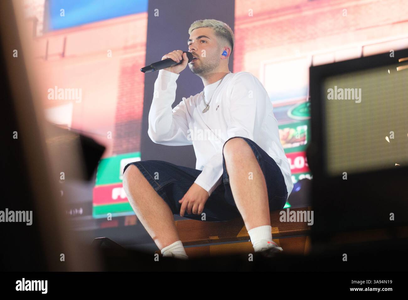 Puerto Rican singer Raul Clyde performs during the concert at the ...