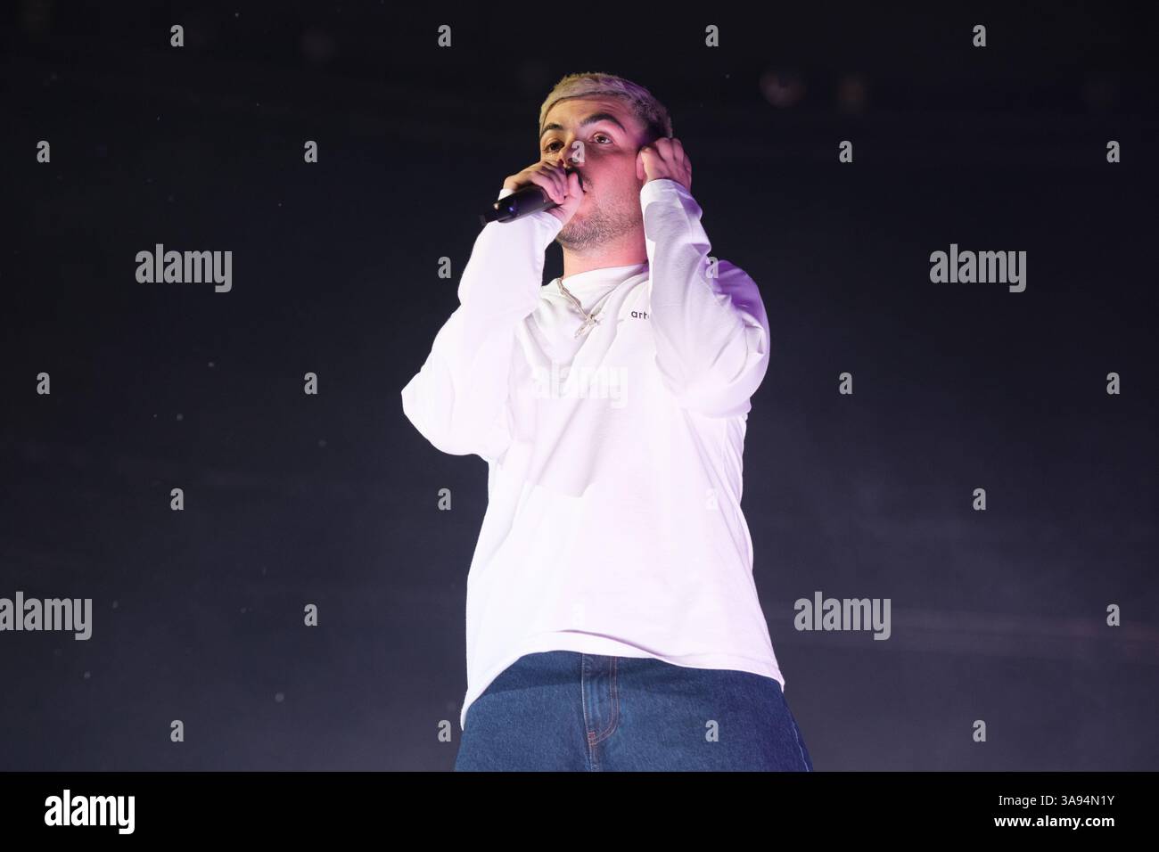 Puerto Rican singer Raul Clyde performs during the concert at the ...
