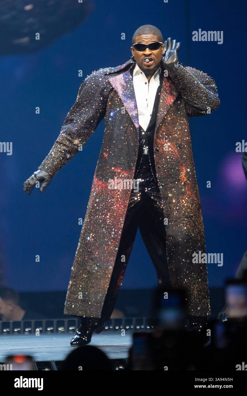 London, UK. 29 Mar 2025. American singer-songwriter Usher (born Usher ...