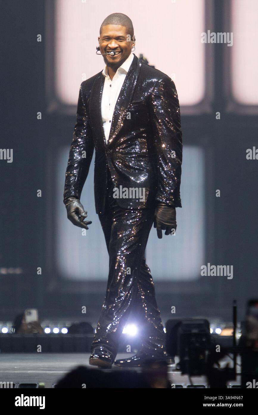 London, UK. 29 Mar 2025. American singer-songwriter Usher (born Usher ...