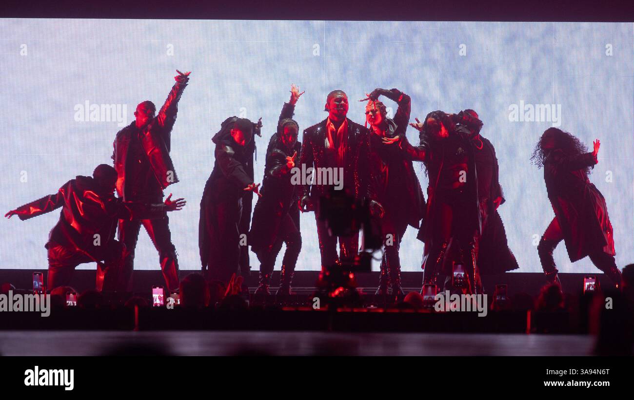 London, UK. 29 Mar 2025. American singer-songwriter Usher (born Usher ...