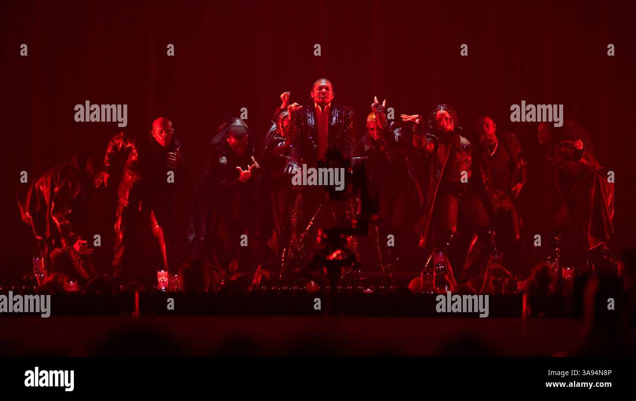 London, UK. 29 Mar 2025. American singer-songwriter Usher (born Usher ...