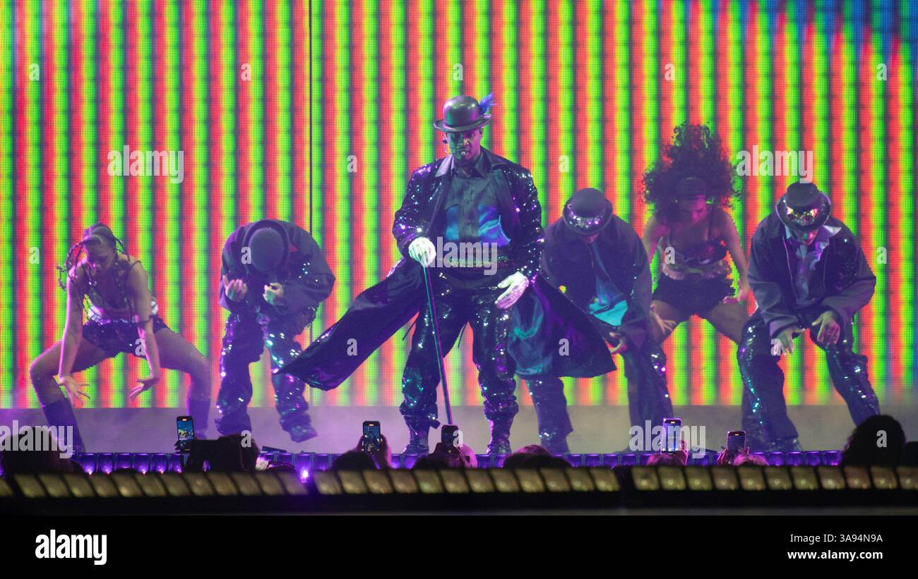 London, UK. 29 Mar 2025. American singer-songwriter Usher (born Usher ...