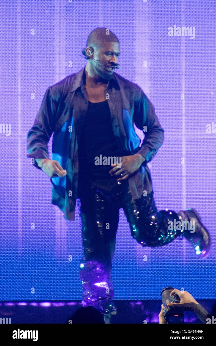 London, UK. 29 Mar 2025. American singer-songwriter Usher (born Usher ...