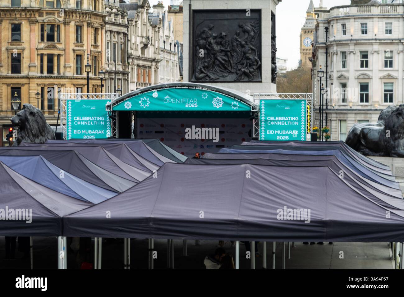 Trafalgar Square was filled with people observing the last day of ...