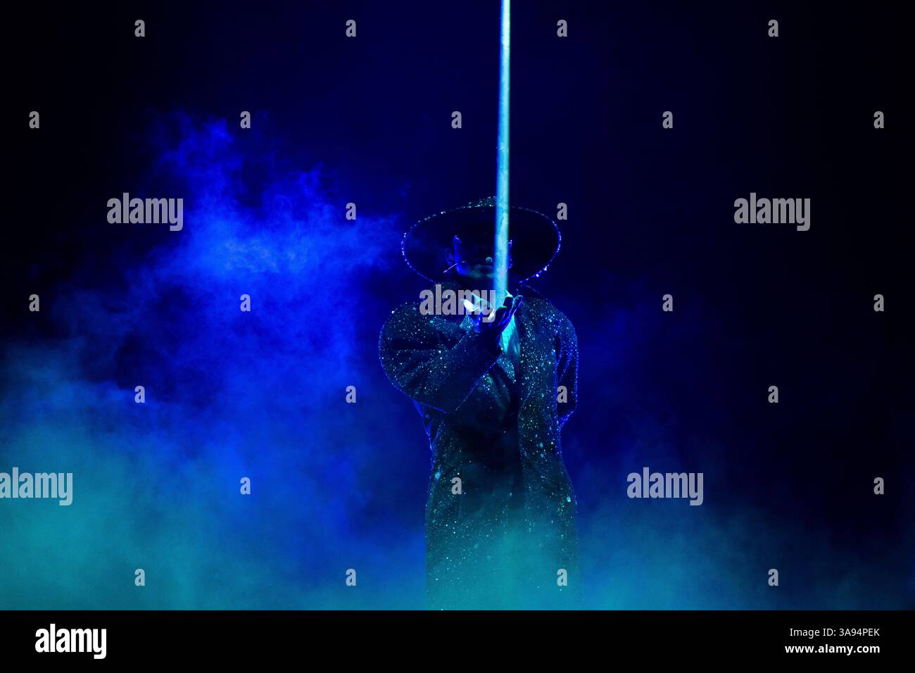 Usher performs on stage at the O2 Arena in London, Saturday, March 29 ...