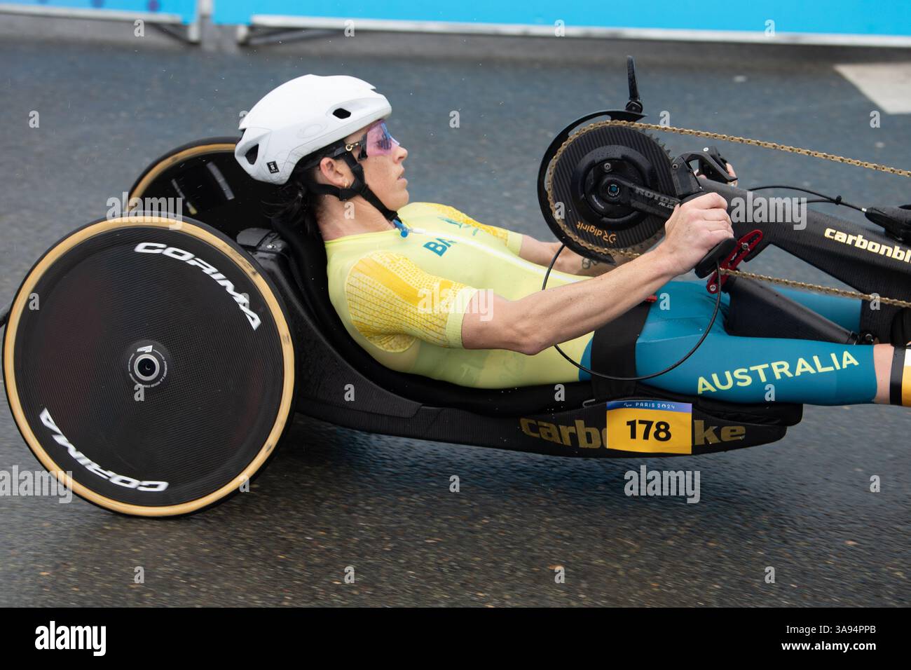 Lauren Parker of Australia, winner of the gold medal in the women's H3 ...
