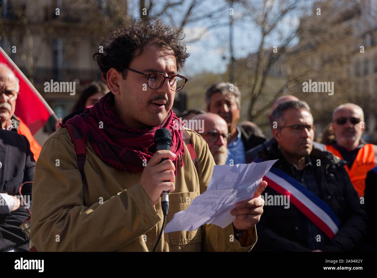 Paris, France. 29th Mar, 2025. Rally against the Recep Tayyip Erdogan ...