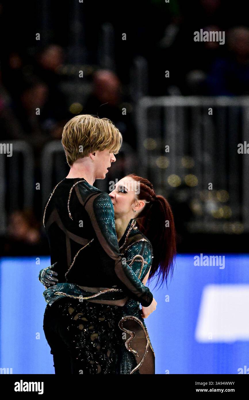 Boston, USA. 29th Mar 2025. Diana DAVIS & Gleb SMOLKIN (GEO), during ...