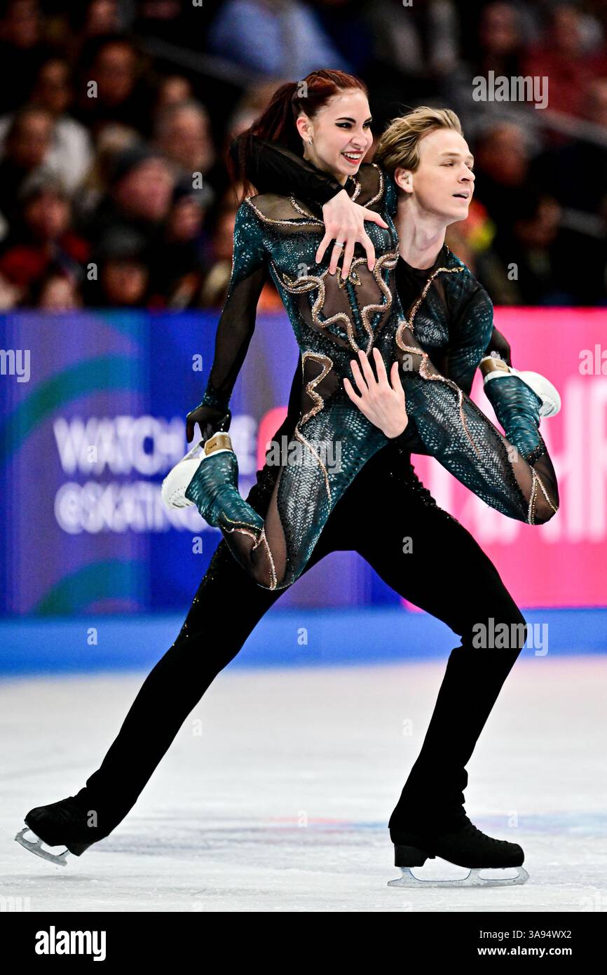 Boston, USA. 29th Mar 2025. Diana DAVIS & Gleb SMOLKIN (GEO), during ...