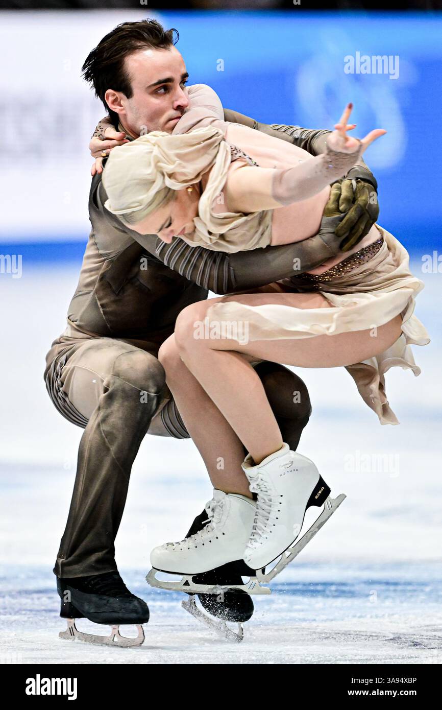 Boston, USA. 29th Mar 2025. Olivia SMART & Tim DIECK (ESP), during Ice ...