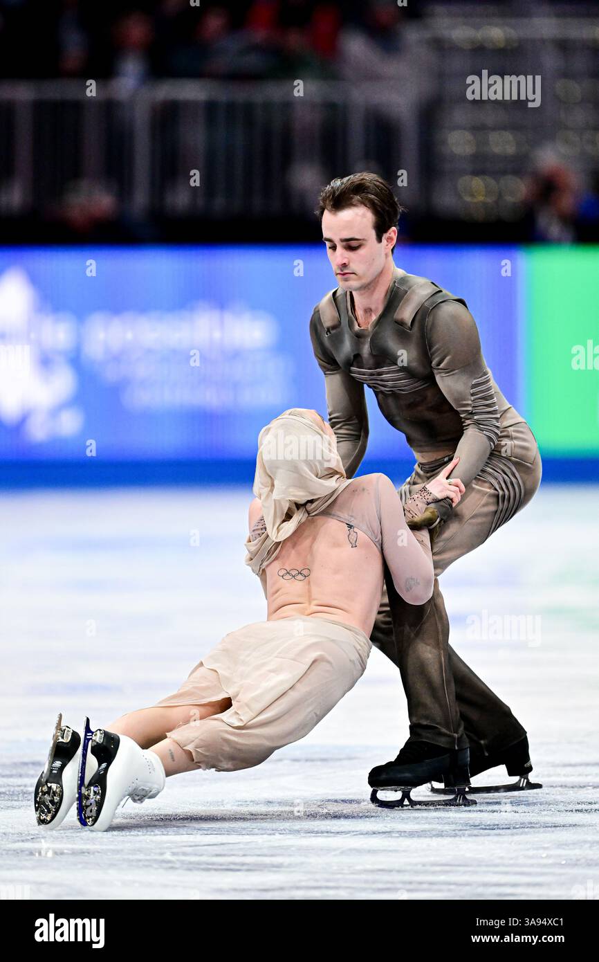 Boston, USA. 29th Mar 2025. Olivia SMART & Tim DIECK (ESP), during Ice ...