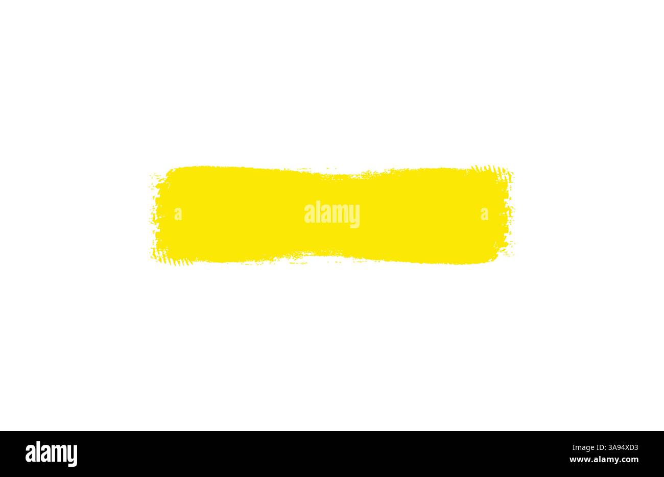 Yellow brush stroke isolated on white background. Brush stroke for ...