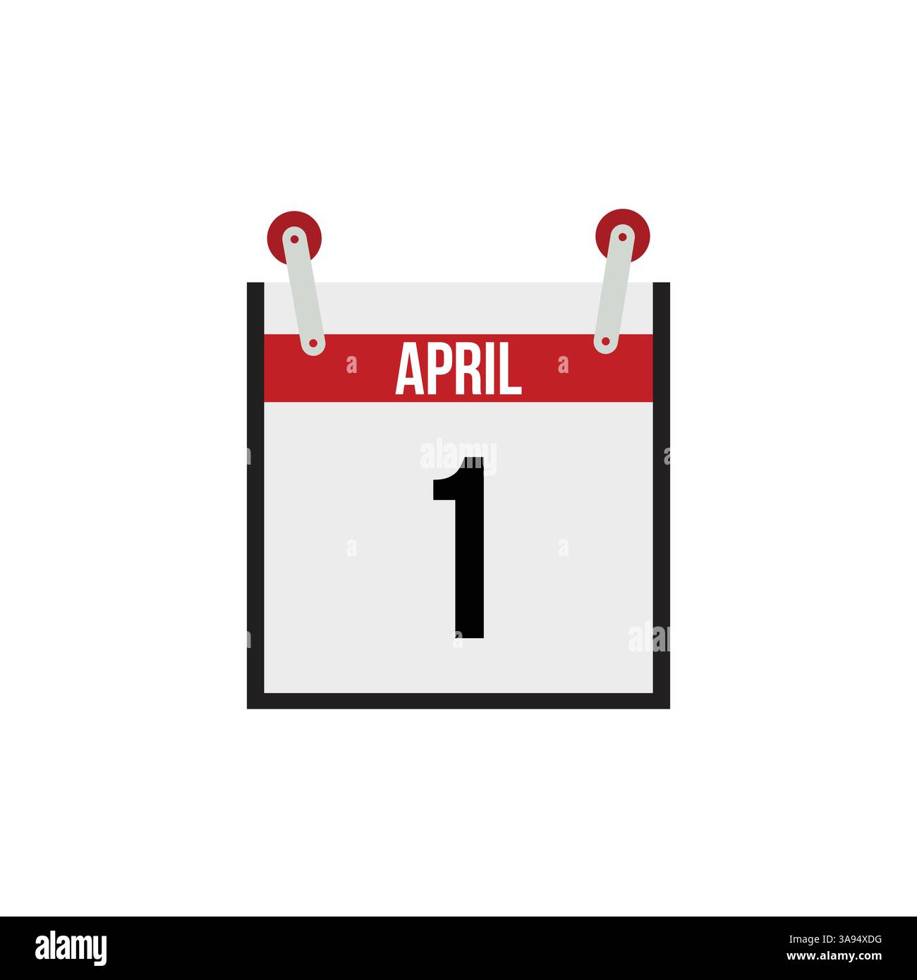 April 1. Calendar on white background Stock Vector Image & Art - Alamy
