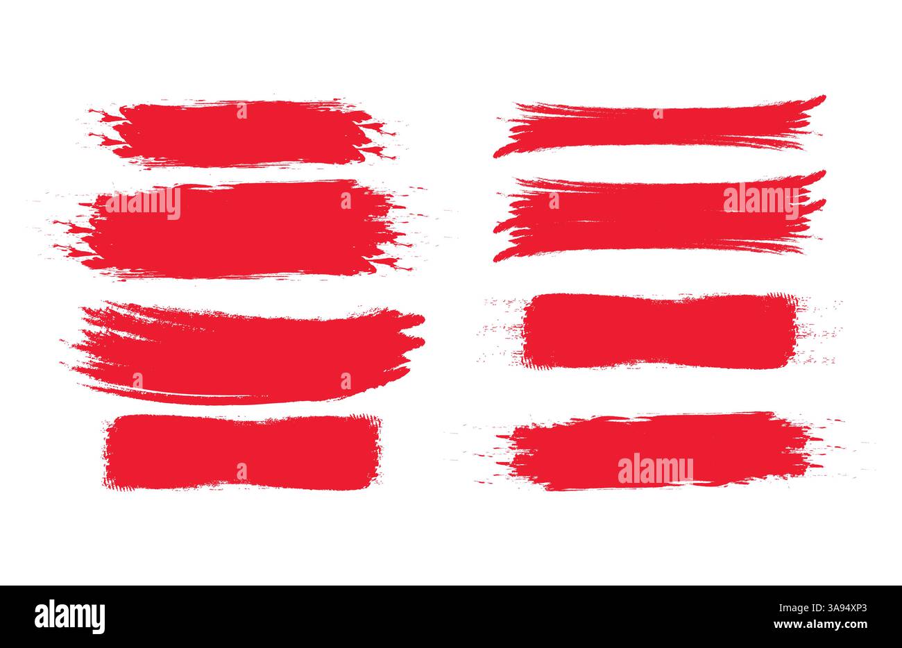 Brush stroke set isolated on white background. Collection of brush ...