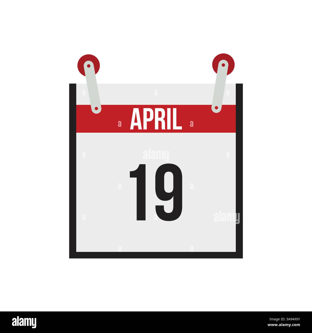 April 19. Calendar on white background Stock Vector Image & Art - Alamy
