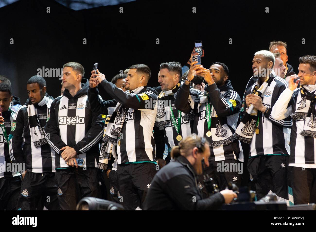 Newcastle, UK. 29th Mar 2025. Newcastle United celebrations on 29th ...