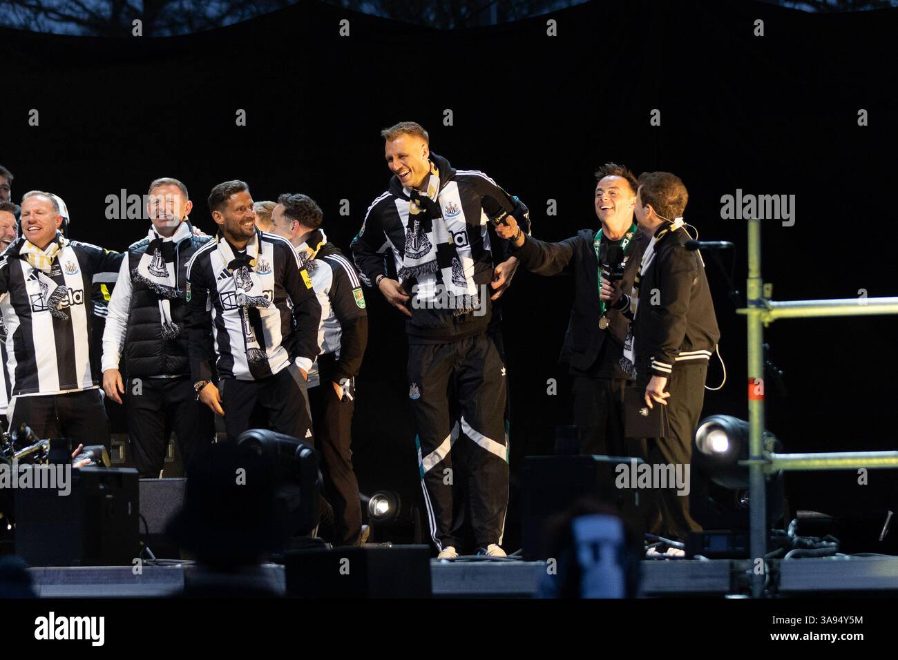 Newcastle, UK. 29th Mar 2025. Newcastle United celebrations on 29th ...